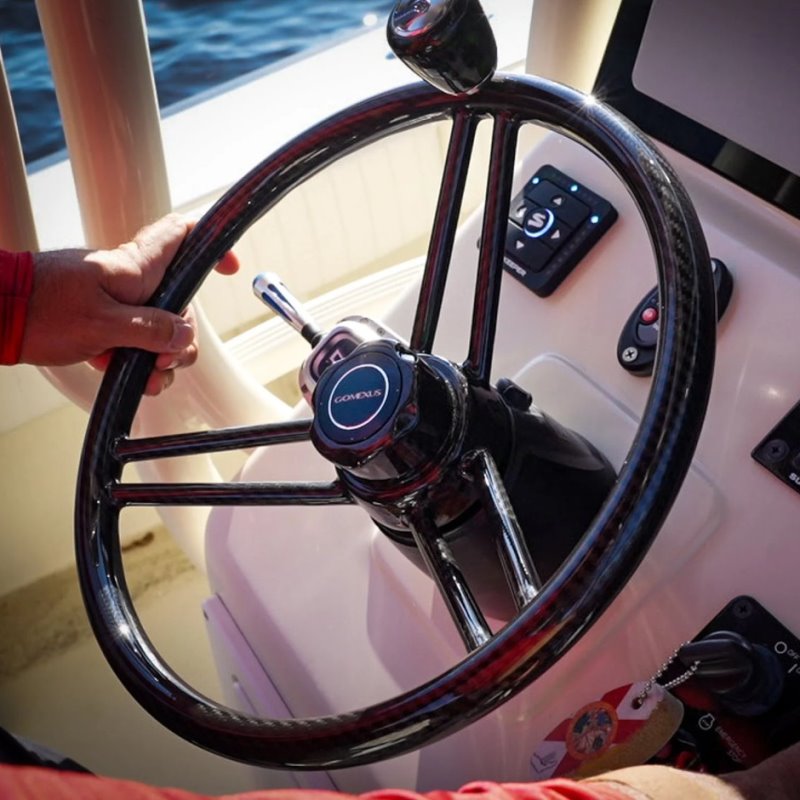 Gomexus Boat Steering Wheel 100% 3K Carbon Fiber 13.5" – Kaiser Boating ...