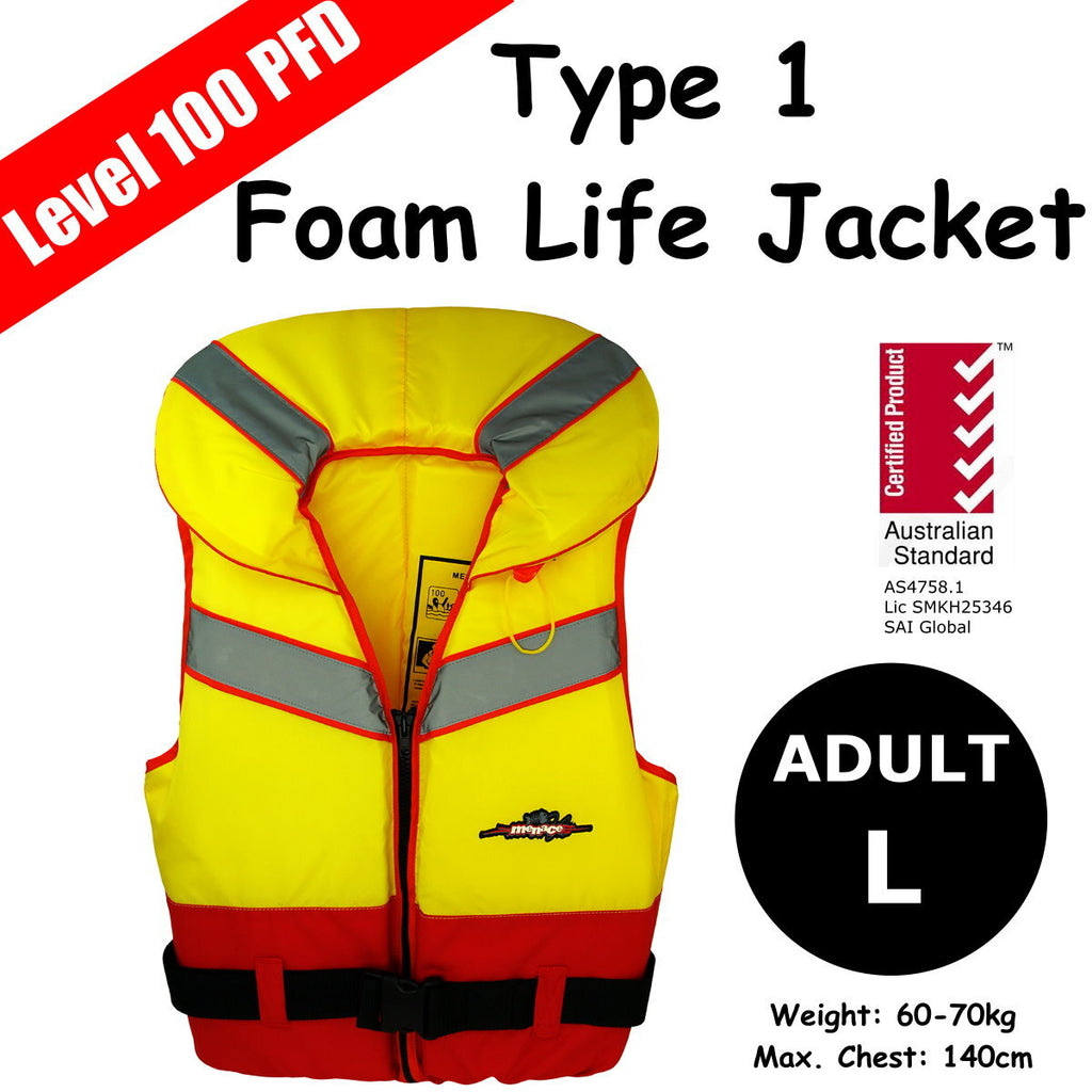 Level 100 Triton PFD Type 1 Foam Life Jacket - Adult Large – Kaiser ...