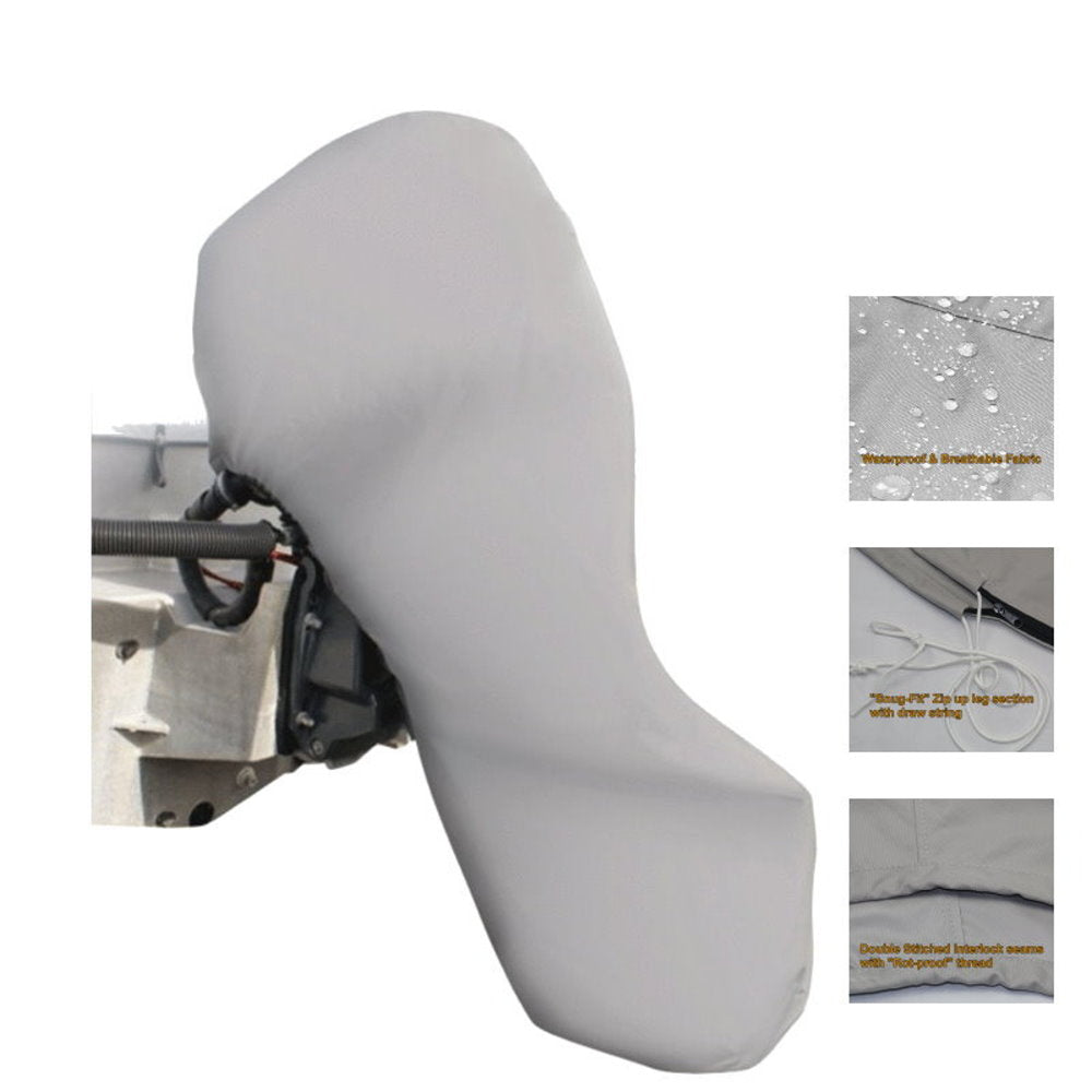 Full Outboard Boat Motor Engine Covers - Light Grey – Kaiser Boating ...